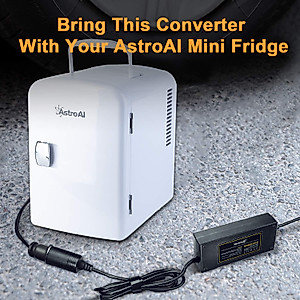 AstroAI Mini Fridge 4 Liter/6 Can Teal AC to DC Converter 8.5A