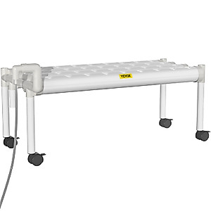 VEVOR Hydroponics Growing System, 36 Sites 4 Food-Grade PVC-U Pipes, 1 Layer Indoor Planting Kit with Water Pump, Timer, Nest Basket, Sponge for Fruits, Vegetables, Herb, White