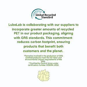 Lubelab Waterbased Lube 8.3 Fl Oz. Personal Lubricant w/Aloe & Vitamin E, Hypoallergenic, Free of Paraben&Glycerin&PEGs, PH-Balanced, Natural Smooth Slippery Glide Gel for Couples, Men, Women