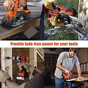 Leisuda 2 Pack 20V 3.0Ah Battery LBXR20 Compatible for Black and Decker 20V Lithium Battery LBXR20 LB20 LBX20 LB2X4020 LBXR20B-2 LBXR2020-OPE Compatible for Black Decker 20V Power Tools