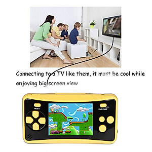 X-JOYKIDS Retro Handheld Games for Kids Built in 182 Classic Old Style Electronic Game 2.5'' Screen AV Output No WiFi Needed Portable Video Player Children Travel Holiday Entertain(Yellow)