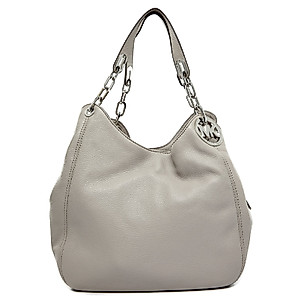 Michael Kors Fulton Large Shoulder Tote in Pearl Grey