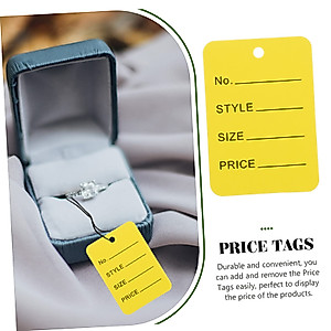 TEHAUX 1000pcs Clothing tag Jewelry Prices Tags Prices Label Clothes Prices tag Jewelry Labels Hanging Prices Tags Printable Prices Tags Paper Prices tag Paper jam Customize Commodity