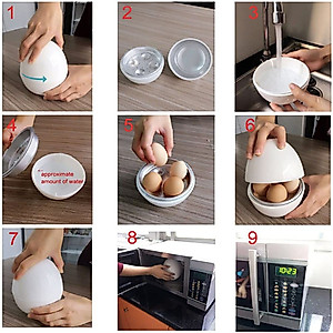 Microwave Egg Steamer Boiler Cooker Special Egg Shape Easy Quick Cooking Tools Egg Cooker Egg Boiler Egg Steamer