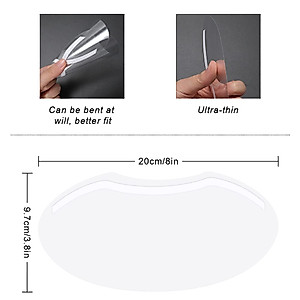 100PCS Face Shield for Shower, Clear Eyebrow Shower Visor for Adults Eyelash Extensions, Eyelid Surgery, Lash Aftercare for Salon Supplies & Permanent Makeup (100 pcs)