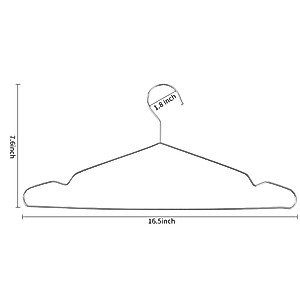 Hangers 10 Pack clothes hanger Strong Heavy Duty Stainless Steel Metal Ultra Thin Space Saving Wire Hangers 16.5in by WYCQKL