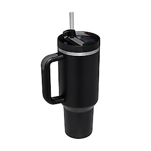 Zen Living 40oz Tumbler with Handle and Straw|100% Leakproof|Made of Stainless Steel and Double Vacuum Sealed|Cup Friendly Base |BPA Free|Assorted Colors