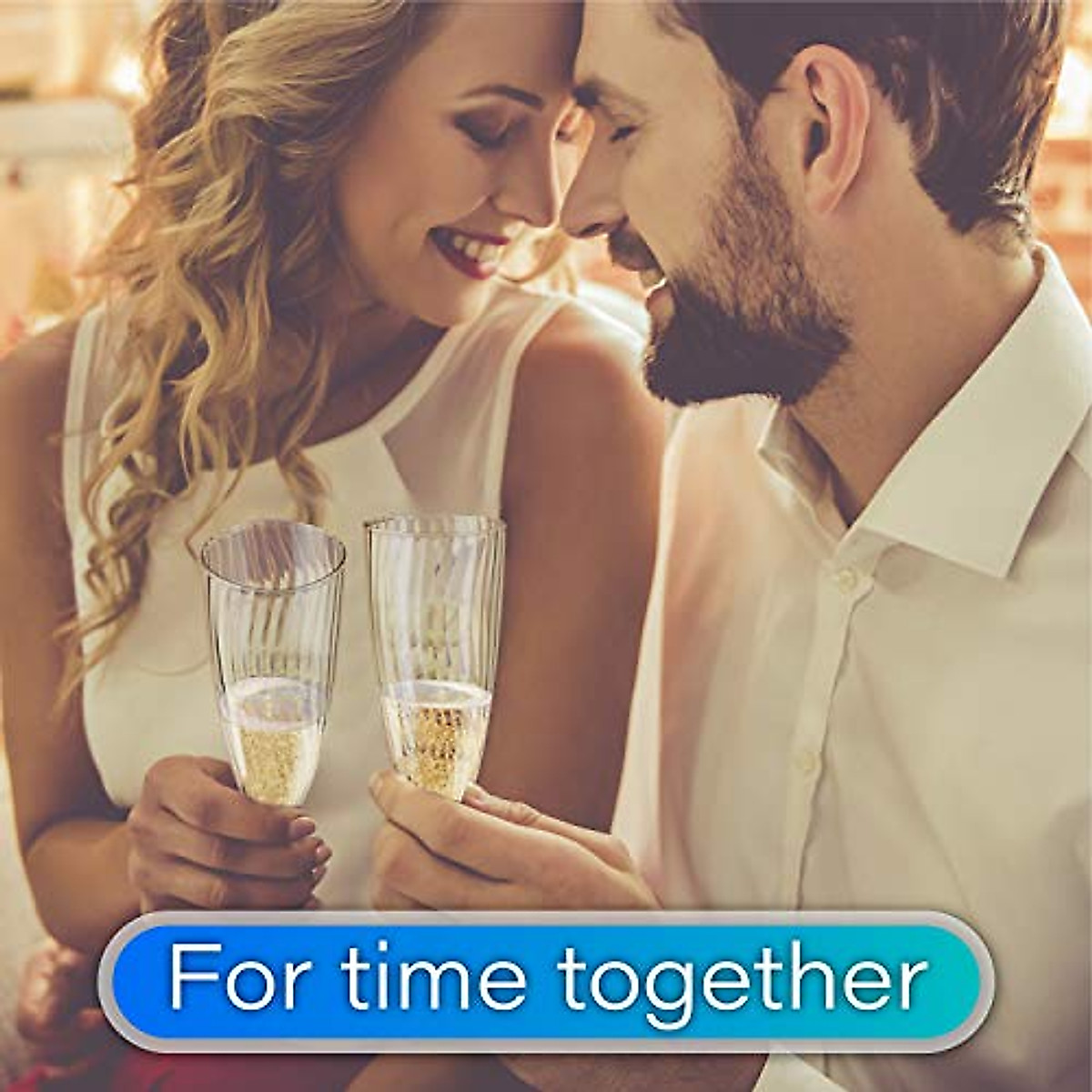 Plastic Champagne Flutes Disposable - Plastic Wine Glasses Set of 12 for Wedding - One Piece Champagne Flutes Plastic- 6 oz Plastic Cocktail Glasses - Plastic Mimosa Flutes - BPA Free Cups Set