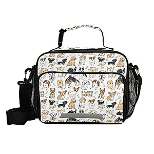 Kcldeci Dog Backpack with Lunch Bag Set