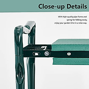 MBQMBSS Garden Kneeler and Seat, Heavy Duty Garden Kneeler Seat, Portable Gardening Tools, Foldable EVA Garden Helper Seat with 2 Tool Pockets, Premium Gardening Gift for Arthritis Gardeners