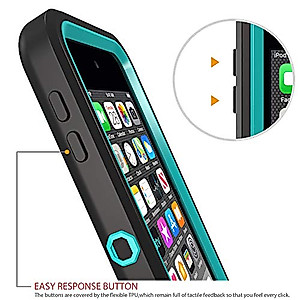 iPod Touch 7 Case, iPod Touch 6th Gen Case, Anti-Scratch Anti-Fingerprint Heavy Duty Protection Shockproof Rugged Cover Apple iPod Touch 2019,Blue