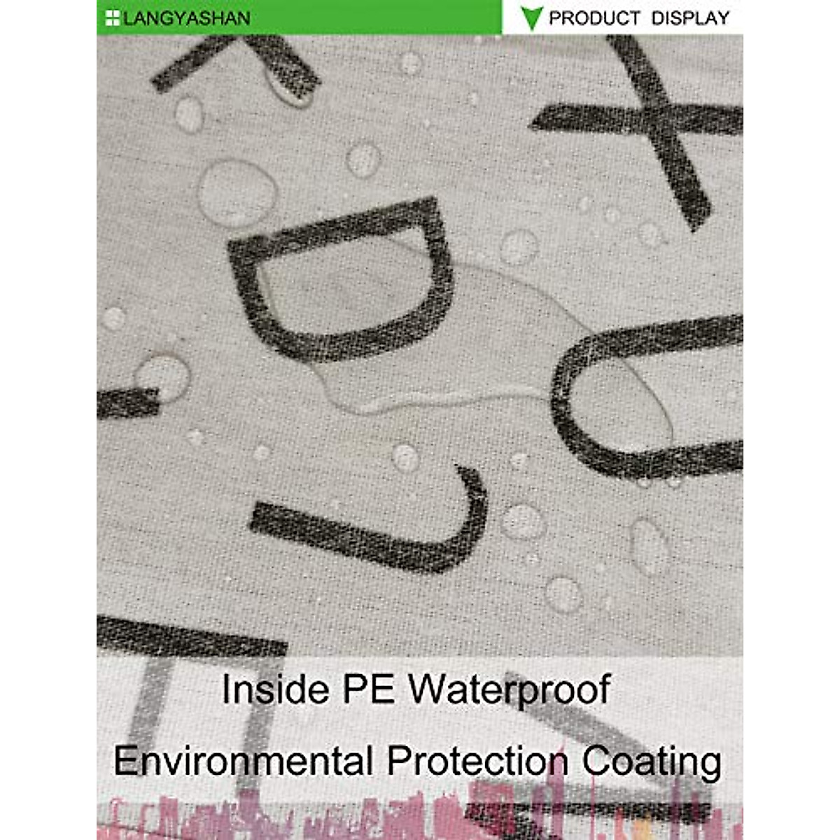 LANGYASHAN Square Storage Baskets Waterproof Canvas Children Laundry Nursery Hamper for Shelves Gift Baskets Toy Organizer Room Decor (Square alphabet)