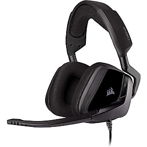 Corsair Void Elite Stereo Wired Gaming Headset Compatible with PC, PS4, Xbox One,and Mobile Devices - - Carbon (Renewed)