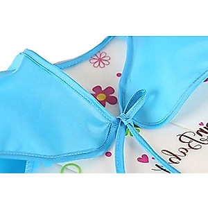 HAIMOBURG 4 Pcs Long Sleeved Baby Bibs Waterproof Sleeved Bib 9-36 Monts