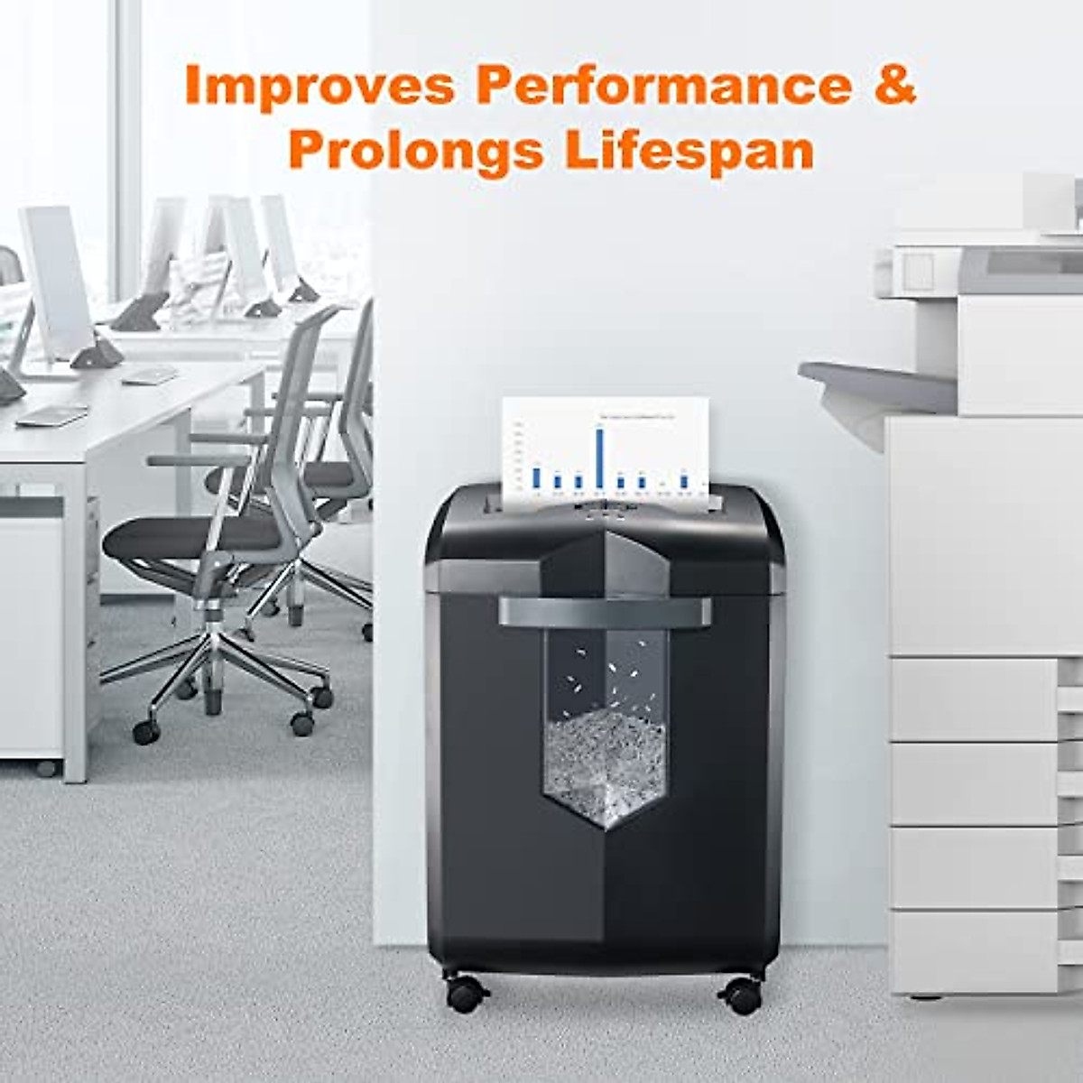 Bonsaii Paper Shredder Lubricant Sheets, 24-Pack (8.4 x 5.9 inch/Piece)