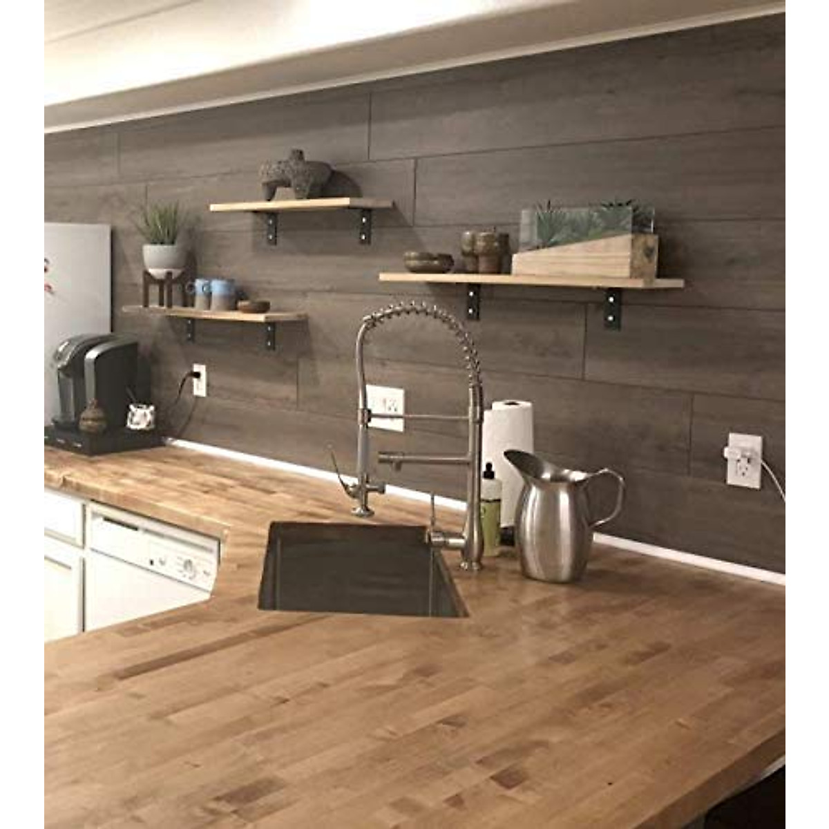 2 Pack - Angle Shelf Bracket, Iron Shelf Brackets, Metal Shelf Bracket, Industrial Shelf Bracket, Modern Shelf Bracket, Shelving