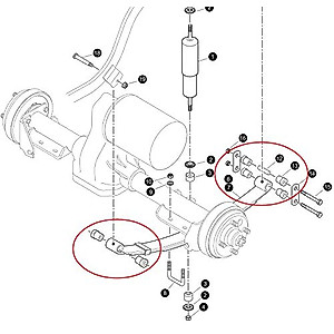Huskey EZGO TXT Golf Cart Rear Leaf Spring Bushing Kit With 6X Sleeves and 12X Bushings Made of Long Lasting Rubber For 1996-Up. Replaces OEM Sleeve Part No#: 70289G02 and Bushing Part No#: 70291G0
