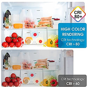 EvaStary 60W Equivalent Refrigerator Light Bulb, 7W 120V A15 Fridge Waterproof Appliance Fridge Light Bulbs, E26 Daylight White 5000K 700 Lumen for Home Bathroom Kitchen Lamp, Non-Dimmable, 2 Pack