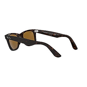 Ray-Ban unisex adult RB2140 Original Wayfarer Polarized Sunglasses, Tortoise/Brown Polarized, 50 mm US