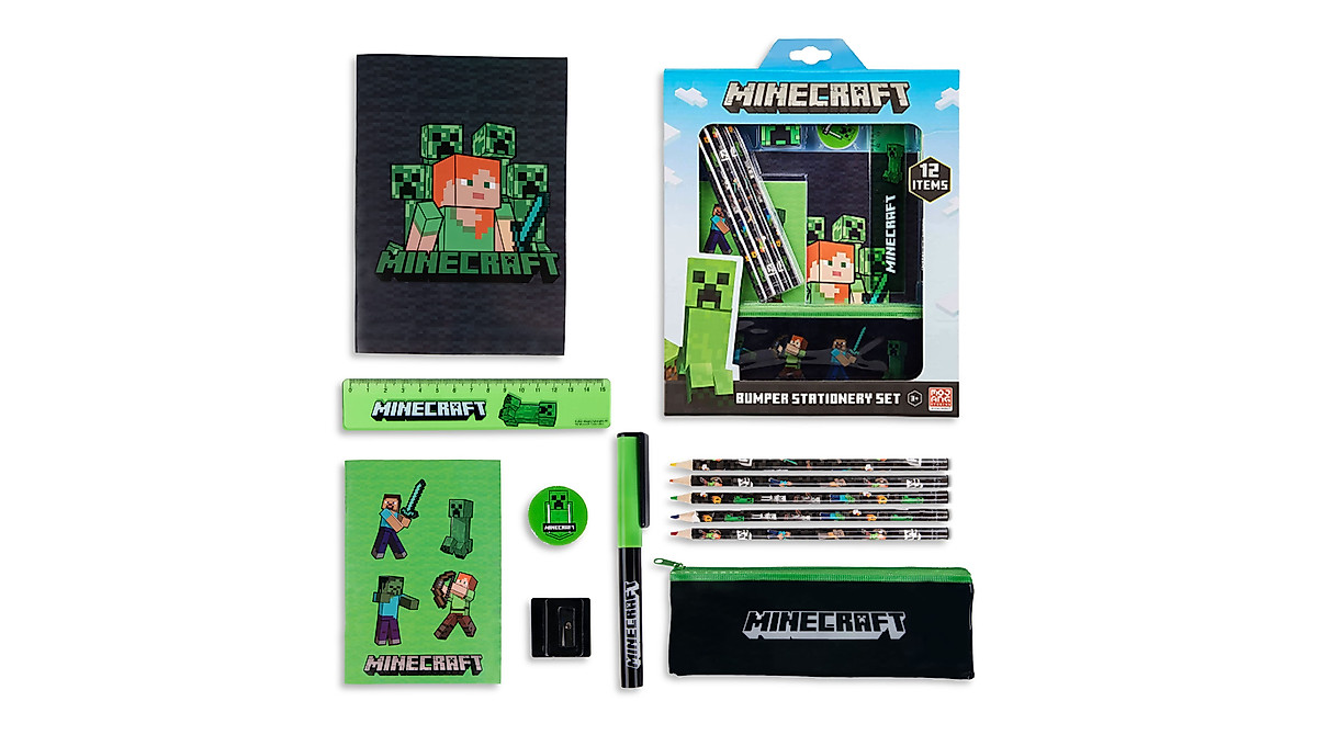 Minecraft Pencil Case & Stationery Set for Kids