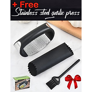 5-Tier Rotating Storage Rack, Fruit and Vegetable Cart, Fruit Basket for Kitchen, Pantry Storage Cart, Rotating Storage Rack, Rotating Storage Shelf, Fruit Rack with Wheels + Free Garlic Press Mincer