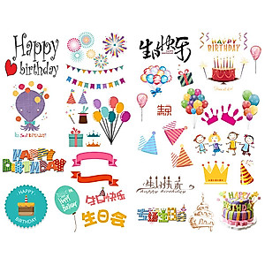 Seasonstorm Cute Birthday Decoration Aesthetic Diary Travel Journal Paper Stickers Scrapbooking Stationery School Office Art Supplies (PK464)