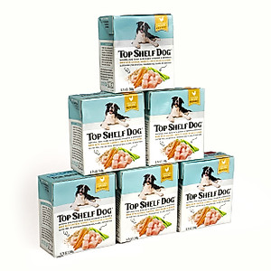 Fresh Dog Food, All Natural Complete Meal or Kibble Topper, Shelf Stable Premade Wet Recipe with Added Vitamins & Minerals for Picky Eaters Puppies Seniors (Chicken 6 x 8.75oz Cartons)