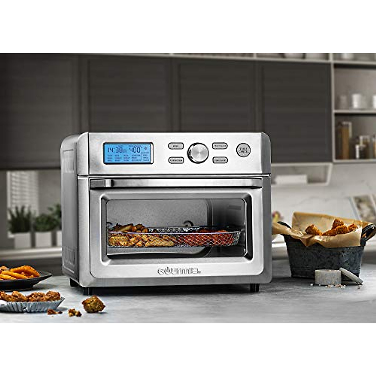 Gourmia GTF7600 16-in-1 Multi-function, Digital Stainless Steel Air Fryer Oven - 17 Cooking Presets
