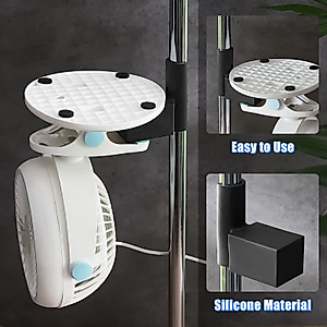 4 Pack Black Grow Tent Fan Accessories Mount Silicone Pole Mount for Clip on Fans Oscillating Clip Fan Oscillating Fan for Grow Tents Grow Tent Corner Shelf for Pole Fly Strips Lights Tent Poles