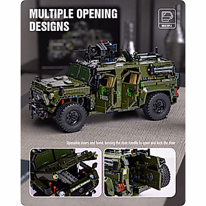 Nifeliz Warrior Military Car Building Kit, Collectible Building Army Model Truck, Military Toys for Men and Adults (3,175 Pieces)