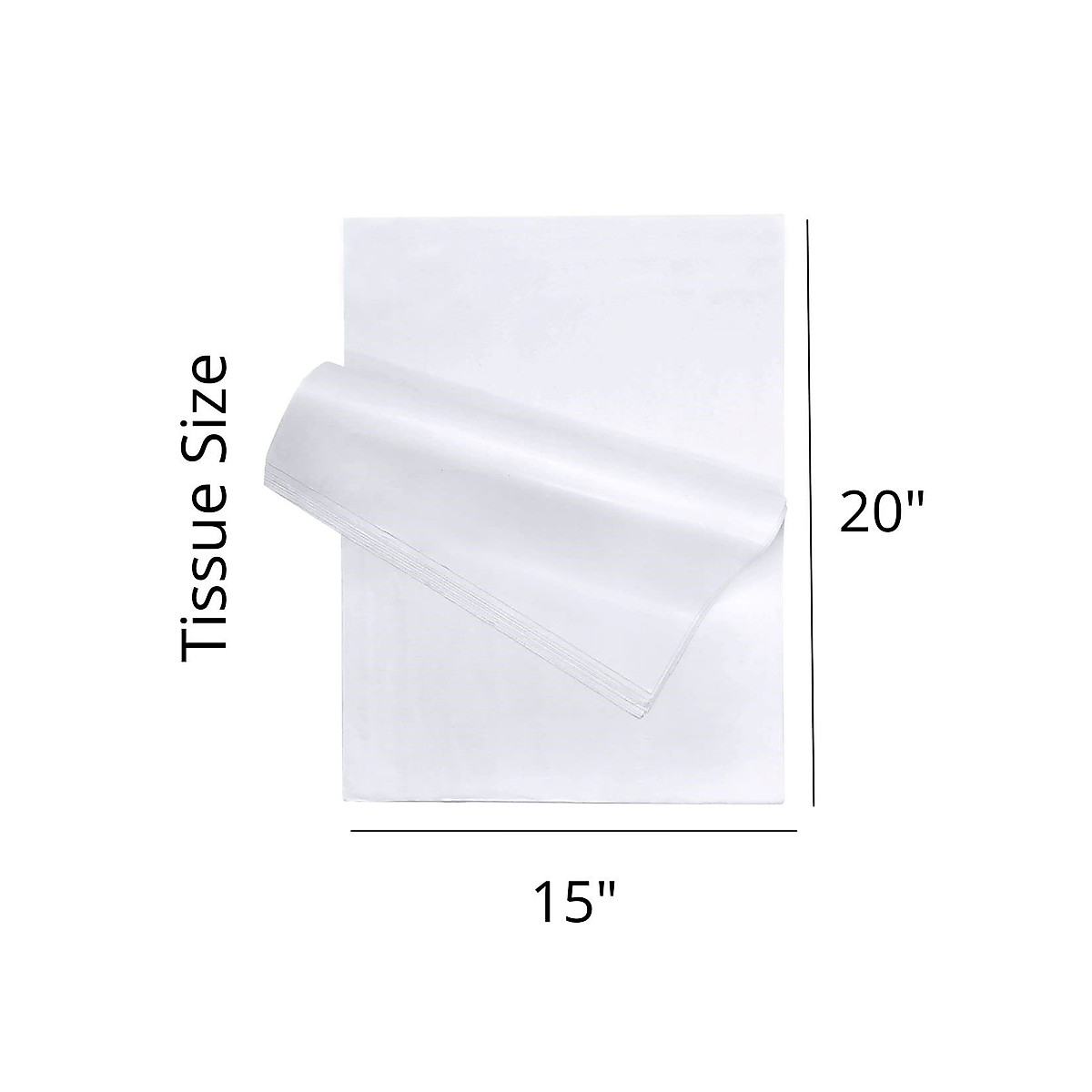 White Tissue Paper 15"x20" 960 Pack, for Gifts, Games, Birthdays, Easter, Mothers Day, Graduations, Gift Wrap, Crafts, DIY Paper Flowers and More…