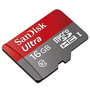 SanDisk Ultra 16GB UHS-I/Class 10 Micro SDHC Memory Card With Adapter- SDSDQUAN-016G-G4A [Old Version]