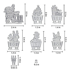 Cutting Dies Metal, Christmas Die Cut Metal, Lovely Christmas Elk Embossing Stencils for DIY Scrapbooking Photo Album Decorative DIY Paper Cards Making Gift, Metallic Die Cut