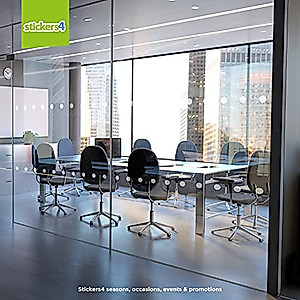 60 x Etched Glass Safety Windows Stickers for Glass - 2 inch Round Glass Awareness Decals for Patio Doors, Glass Panels, Doors, Balconies, Shower Door and Glass Partitions