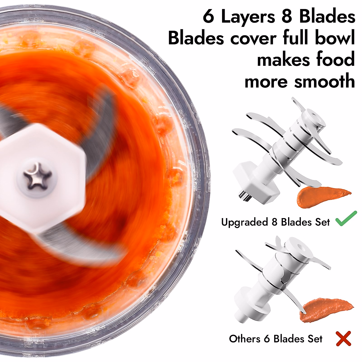 NCVI Puree Baby Food Processor Glass Set, Mini Infant Food Maker Blender Machine with 8 Blades and Grinding Disc, Small Blender Including Food Containers, Silicone Tray and Tableware, Green