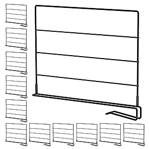 Sunexinlo Shelf Dividers,12 pcs Black Wire Shelf Wood Closet Organizers and Storage for Bedroom