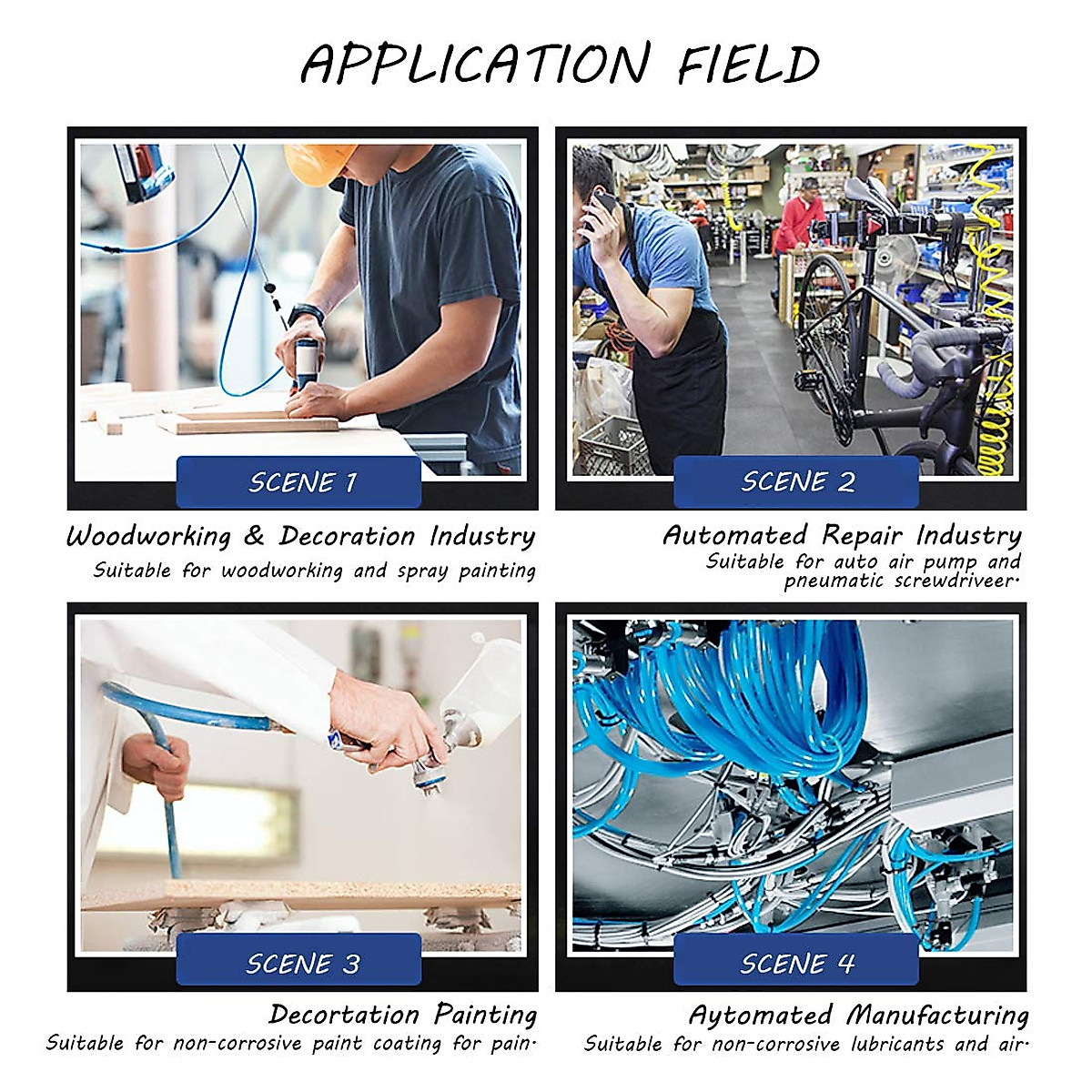 Beduan Pneumatic Tubing Pipe 3/8" OD Blue Air Compressor PU Line Hose Tube for Water Fluid Transfer 10Meter 32.8ft