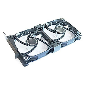 Maxmoral 1-Pack Dual Fan Mount Rack PCI Slot Bracket for Video Card DIY Support 9cm/12cm Fan Computer Radiator Holder