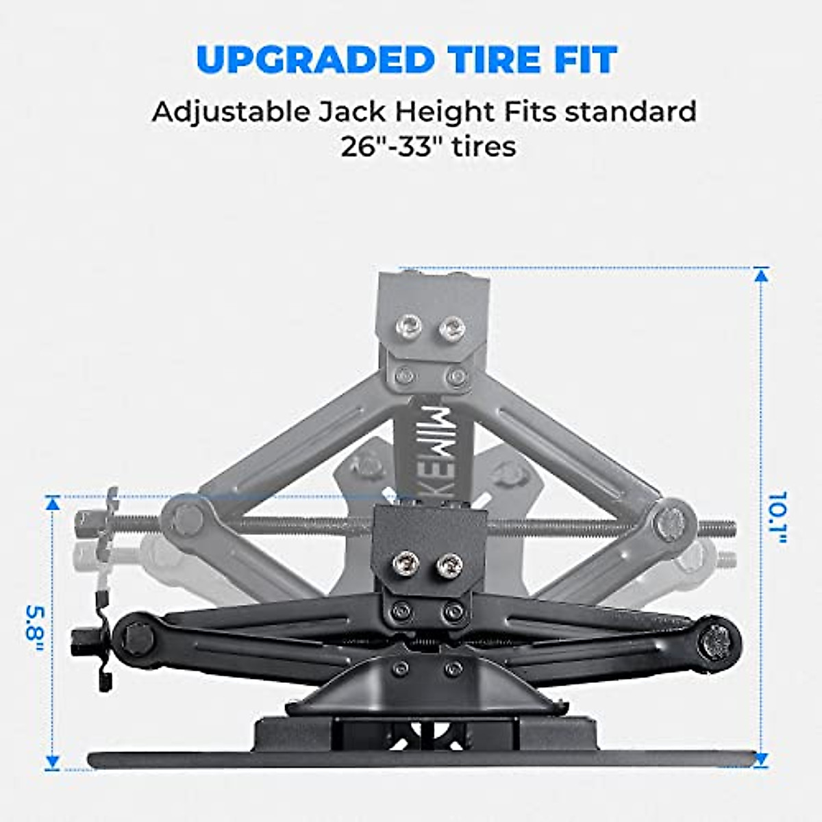KEMIMOTO Spare Tire Mount UTV Spare Tire Carrier Compatible with Polaris Ranger 500 1000 XP General 1000 26-33 Inch Spare Tire Carrier Rack