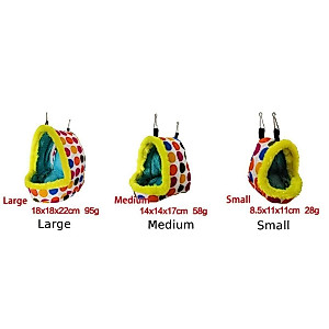 YITAQI Parrot Nest Pet Bird Nest,Warm Winter Hanging Sleeping Bag Cave Hut Parrot Toy Bird Bed Tent Hammock(L)