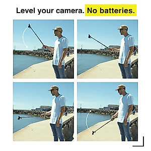 GRAVGRIP V2 Extension Pole Bundle - Hydraulic Leveling Mount for Action Camera, GoPro, DJI, Insta360 - Pocket-Sized Leveler, Gimbal, JIB