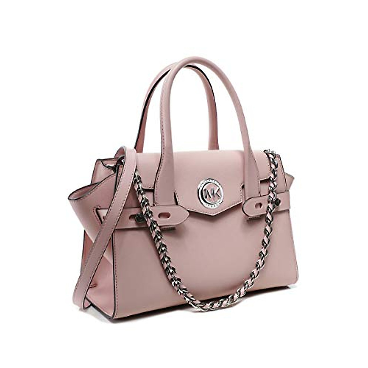 Michael Kors Women's Carmen Small Saffiano Leather Belted Satchel Pink One Size