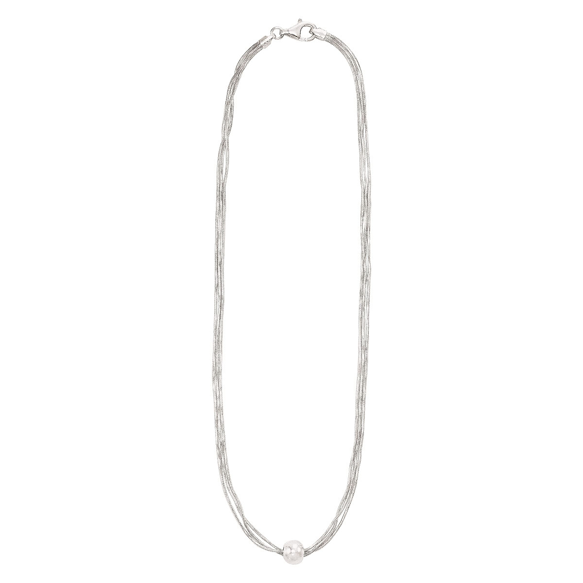 Silpada 'Thoreau' Multi-Strand Bead Necklace in Sterling Silver, 16''