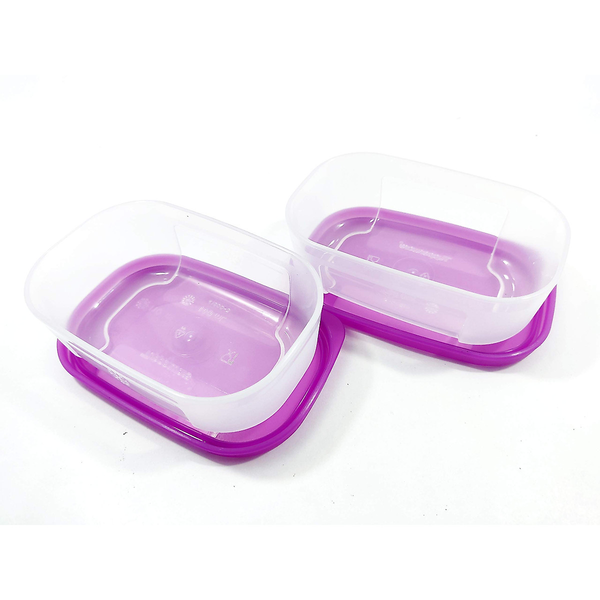 Tupperware Freezer Mini Mate 110 ml Plastic Container (Set of 4) with Free Handkerchief