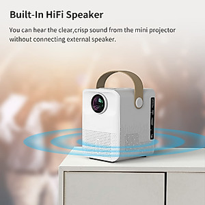 Mini Portable Projector with 5G WiFi & Bluetooth, Android 10.0 OS Home Video Projector 1080P Supported 150” Display & Zoom 5000 LED Lumen Outdoor Movie Compatible with Tablet/Phone/PC/TV Stick/PS5