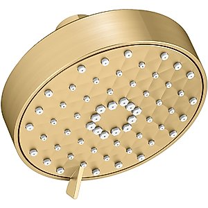 KOHLER 72419-G-2MB Awaken G110 Three-Function Showerhead, Wall-Mount, 3 Spray Settings, 1.75 GPM, Vibrant Brushed Moderne Brass