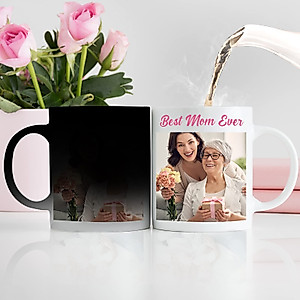 Baosity Personalized Magic Mug, Custom Color Changing Coffee Mug, Personalized cups w/Picture, Text, Name - Personalized Gifts for Mom, Dad, Family, BestFriend, Mothers Day, Party Favors Mug 11oz