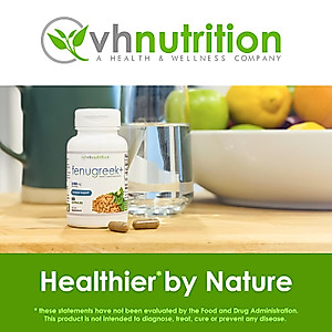 VH Nutrition Fenugreek+ | Fenugreek Capsules for Women | 1400mg Lactation Supplement* | Extra Strength Mother's Breastfeeding Support Formula* | Easy to Swallow 60 Capsules