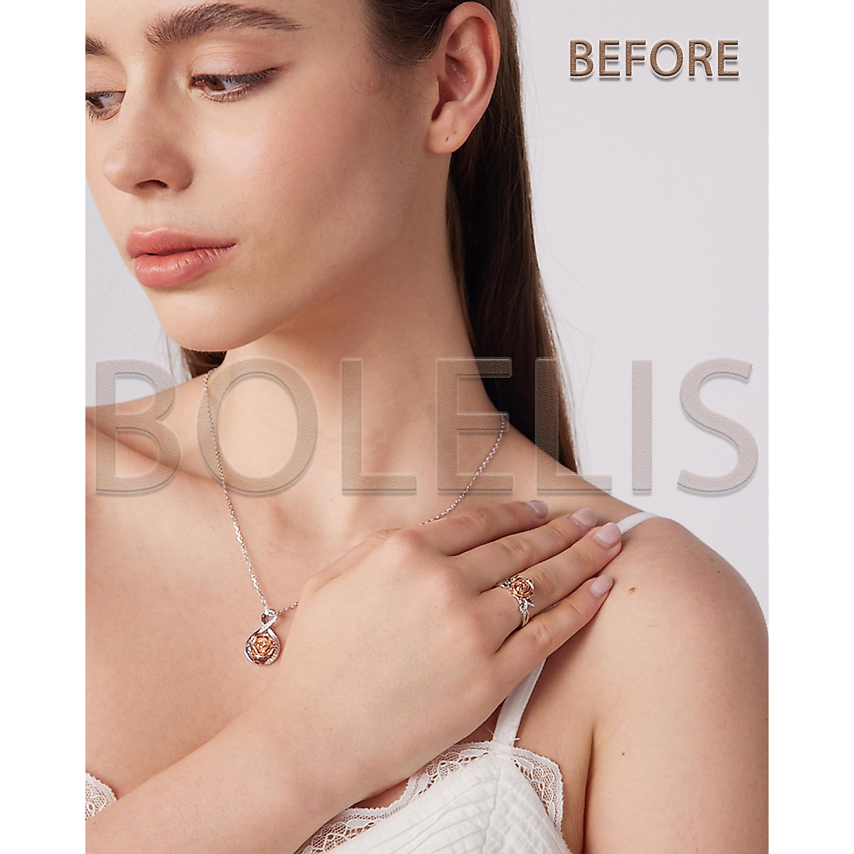 Fidget Spinner Rings for Anxiety for Women - 925 Sterling Silver Sunflower/Rose/Daisy Promise Bands Relieving Stress Jewelry Anti Anxiety Gifts for Couples Women (Rose, 5)