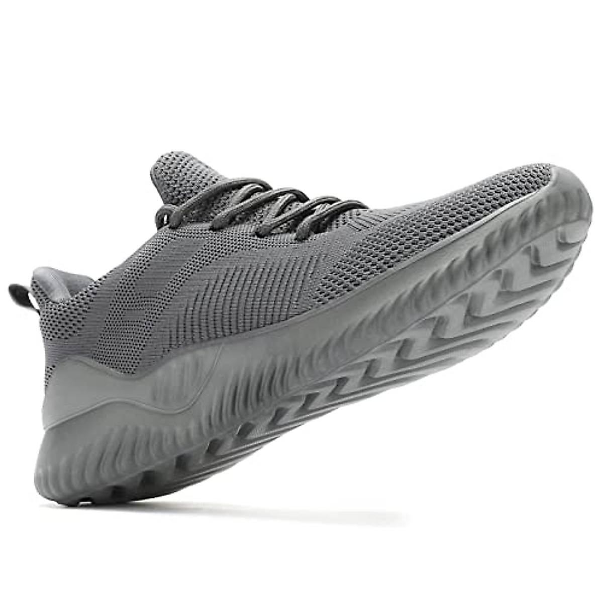 Kapsen Men's Non Slip Running Shoes Ultra Light Breathable Casual Walking Shoes Fashion Sneakers Mesh Workout Sports Shoes Grey